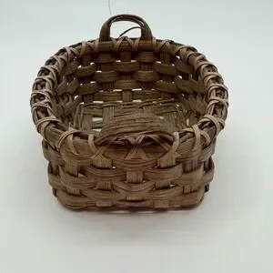 Source Unknown | Accents | Vtg 7s Miniature Handwoven Gathering Basket ...